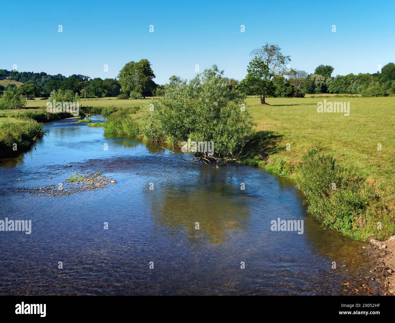 UK, Devon, Axminster, River Axe from A35 Bridge Stock Photo - Alamy