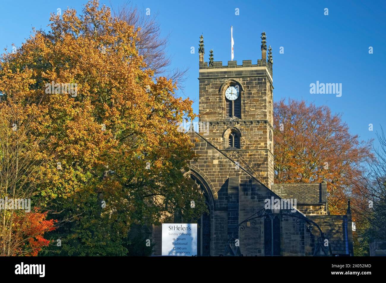 UK, West Yorkshire, Wakefield, Sandal Magna, St Helen's Church Stock ...