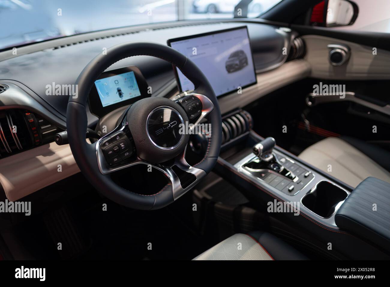 steering wheel, display, Interior, cockpit BYD Atto 3 Electric Car ...