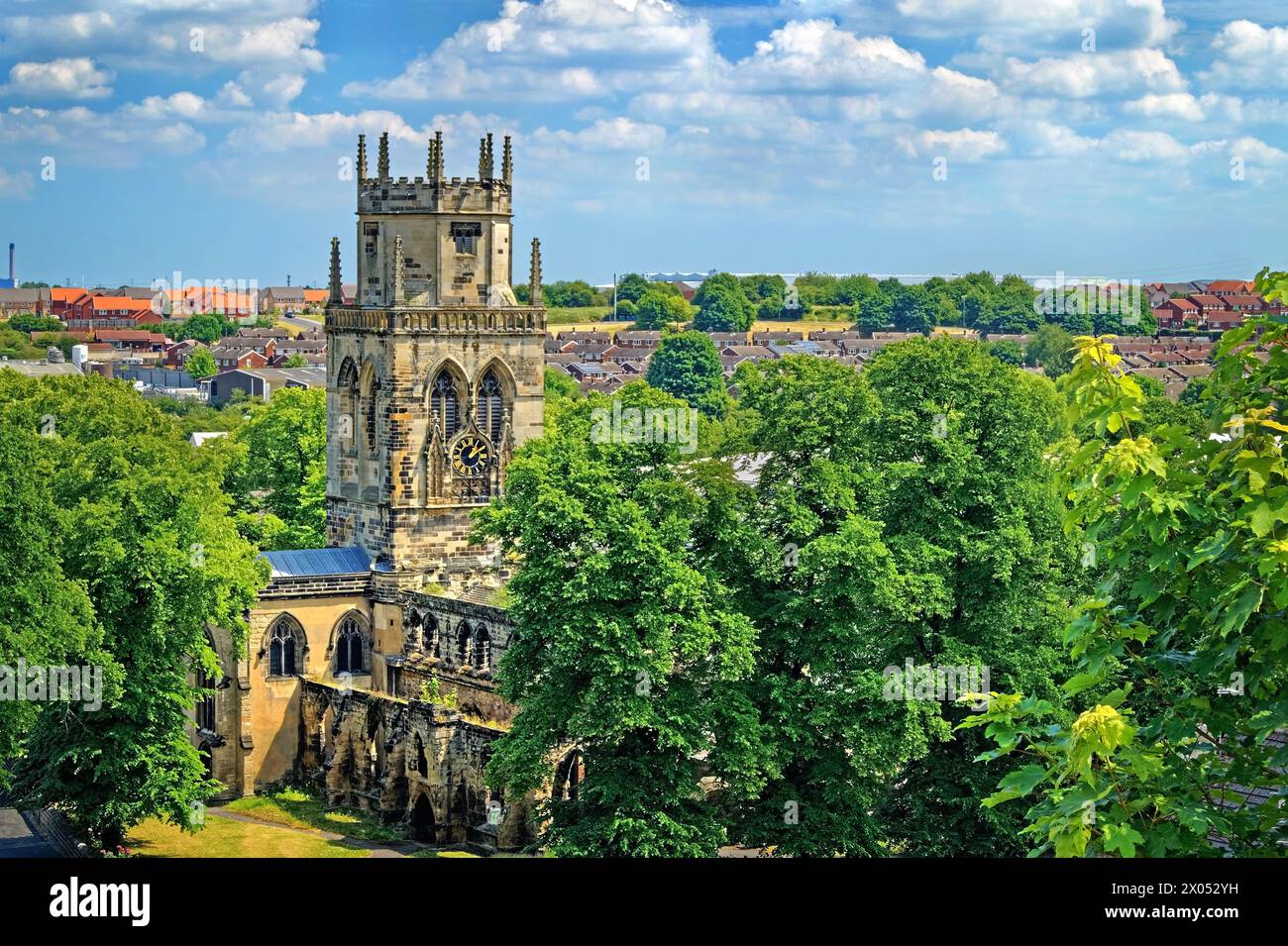 UK, West Yorkshire, Pontefract, All Saints Church Stock Photo - Alamy