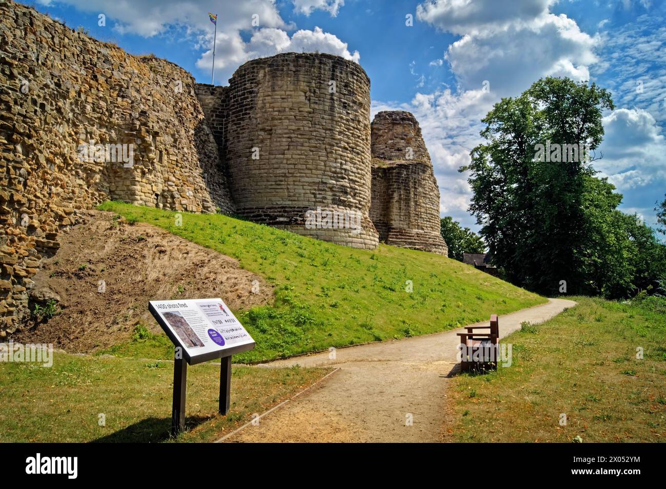 UK, West Yorkshire, Pontefract Castle Stock Photo - Alamy