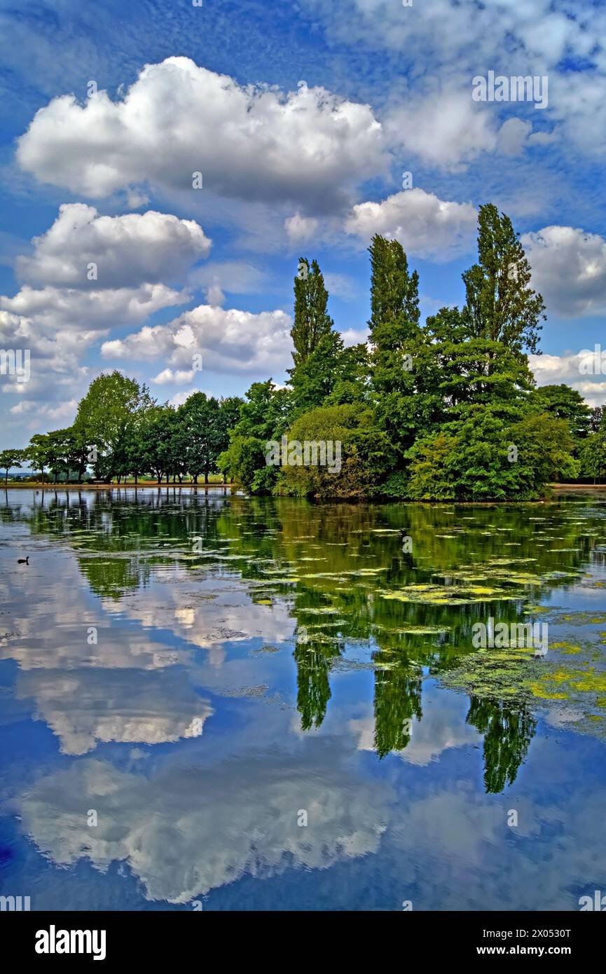 UK, West Yorkshire, Pontefract Park Lake Stock Photo - Alamy