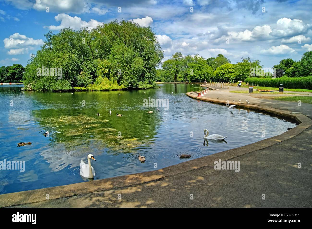 UK, West Yorkshire, Pontefract Park Lake Stock Photo - Alamy