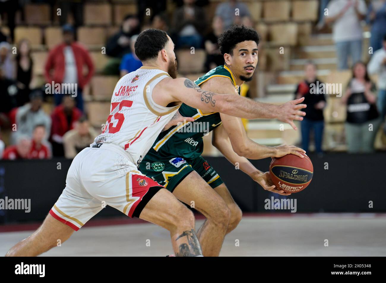 Monaco, Monaco. 09th Apr, 2024. Monaco player #55 Mike James and ...