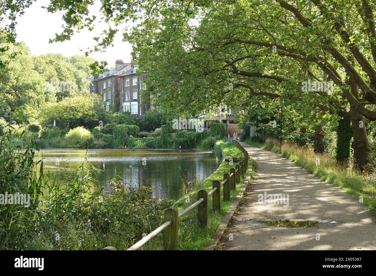 A view of a part of Hampstead Heath in the suburbs of London, England ...