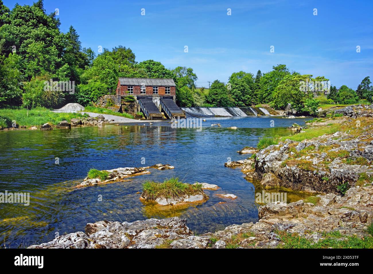 UK, North Yorkshire, Grassington, Linton Falls Hydro Stock Photo - Alamy