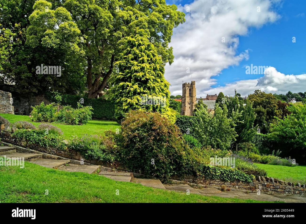 UK, North Yorkshire, Richmond, St Mary The Virgin Church from ...