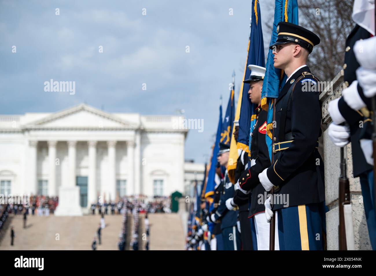 The State and Territorial Cordon lines the walkways of the mall leading ...
