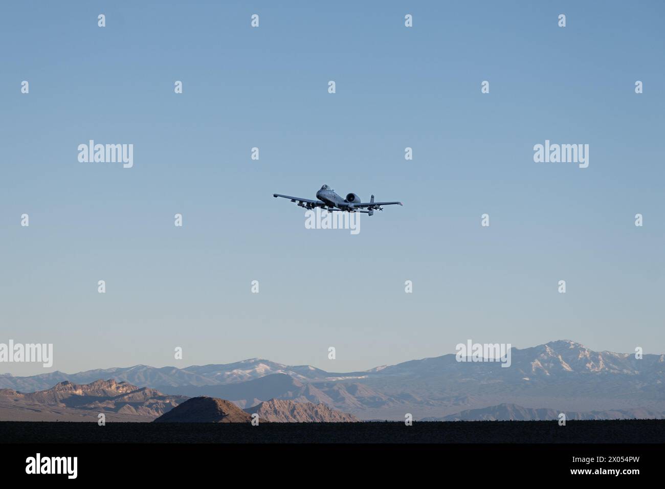 An A-10 Thunderbolt II conducts training over the Nevada Test and ...