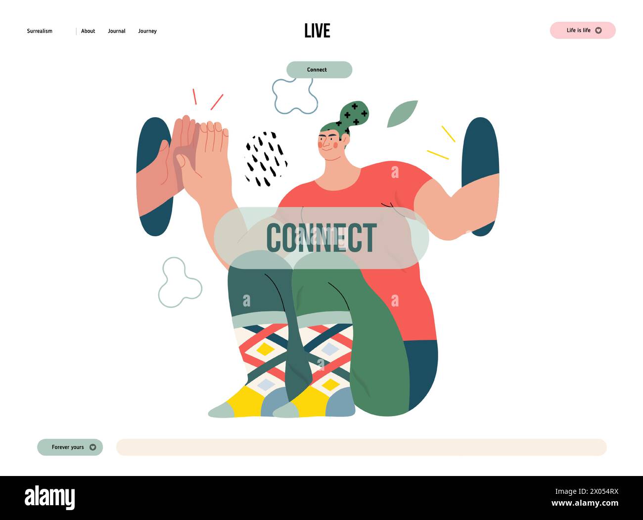 Life Unframed: Self-clapping -modern flat vector concept illustration ...