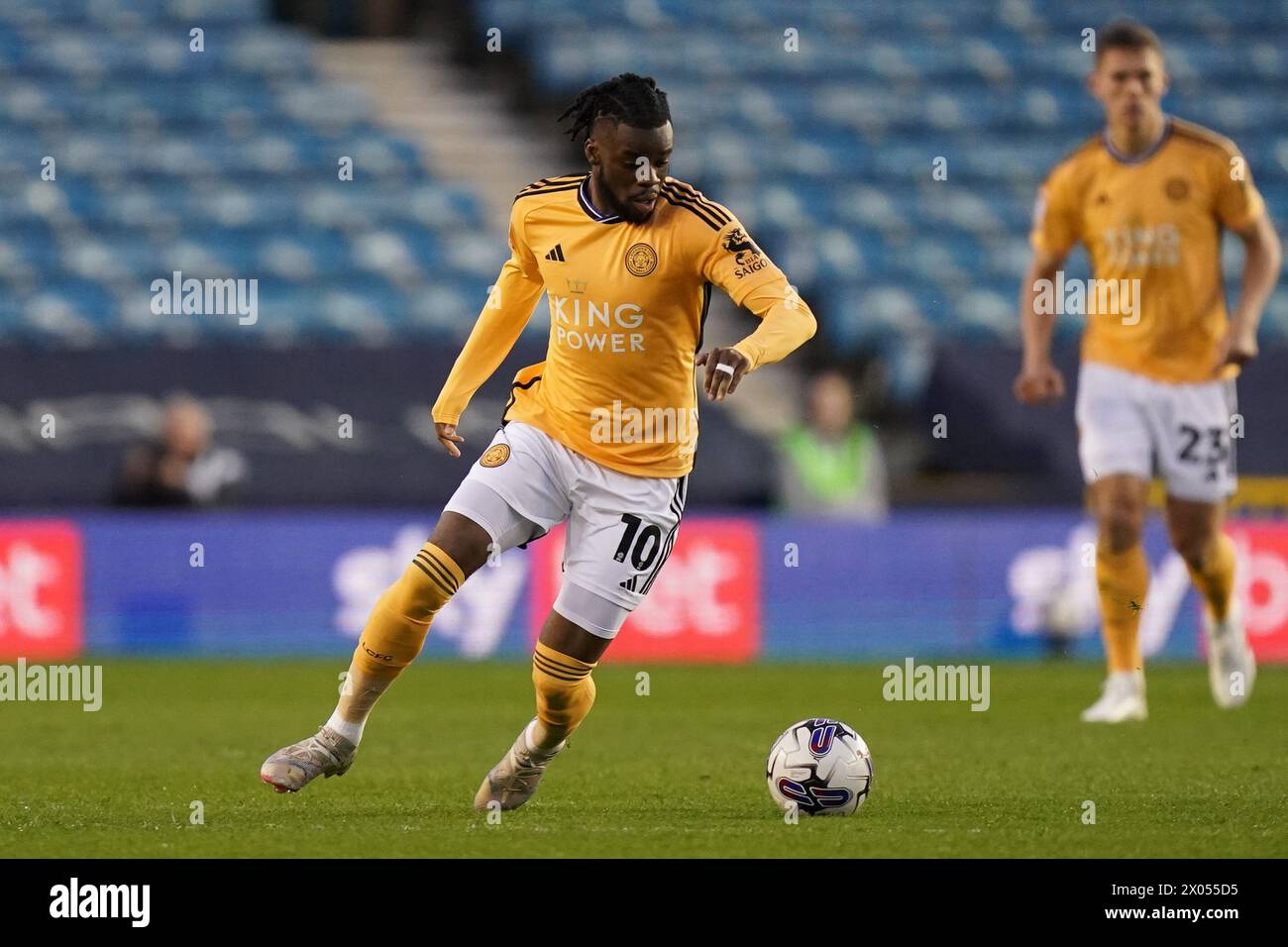 London, UK. 09th Apr, 2024. Stephy Mavididi of Leicester City during ...