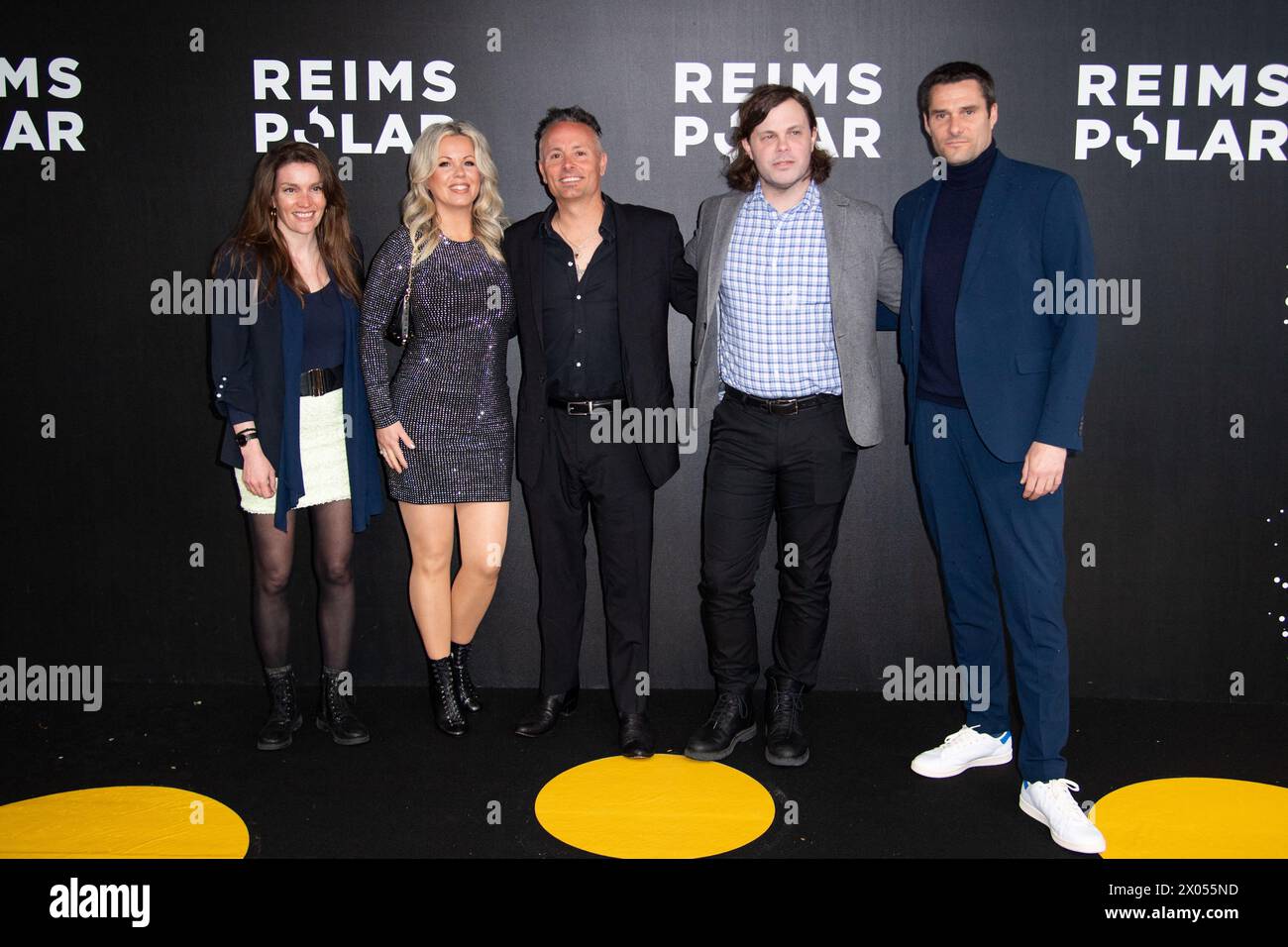 Reims, France. 09th Apr, 2024. Shane Atkinson and film crew members ...