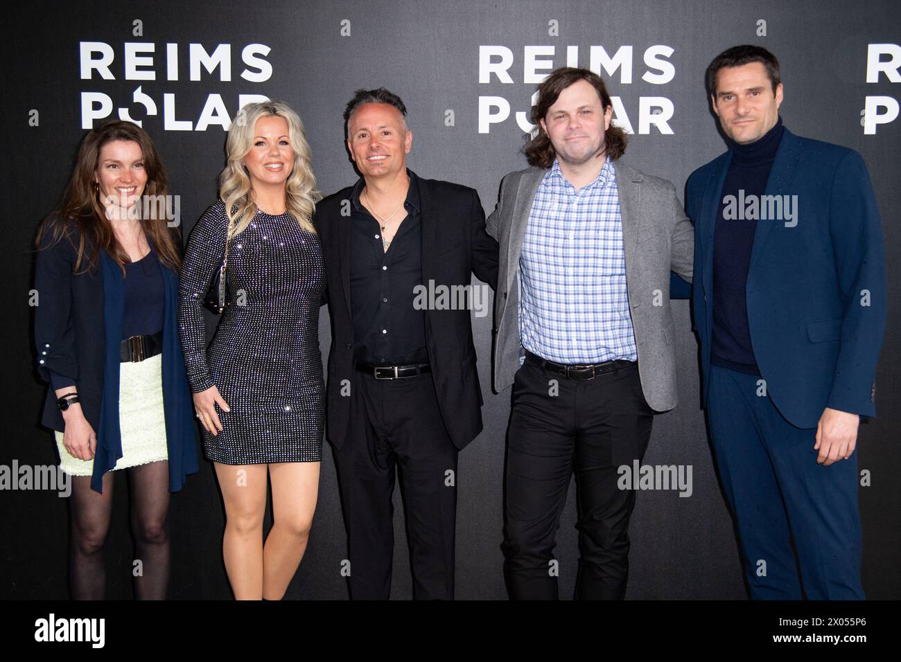 Reims, France. 09th Apr, 2024. Shane Atkinson and film crew members ...