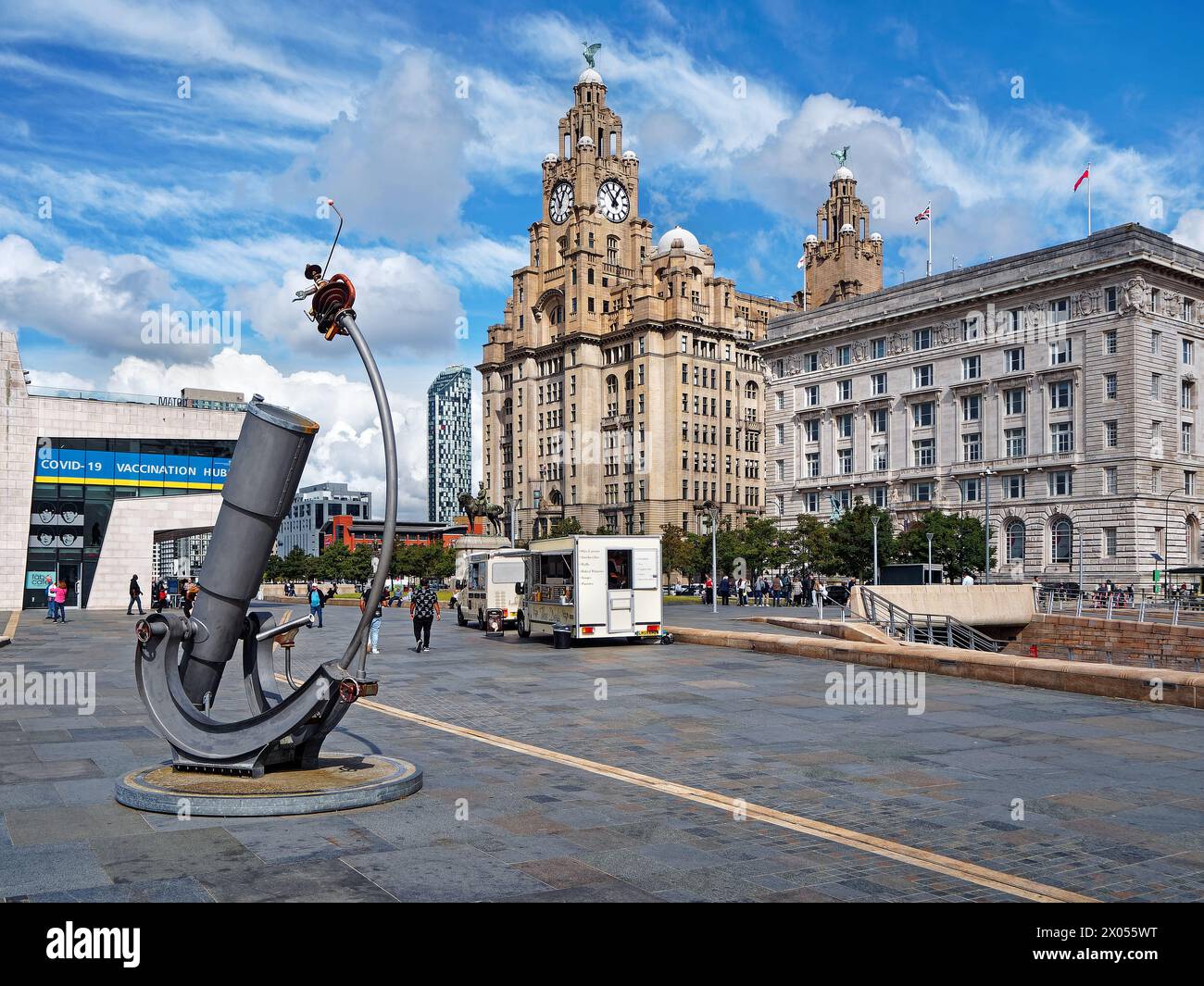 UK, Liverpool, Telescope Sculpture ( Jeremiah Horrocks Memorial } and ...
