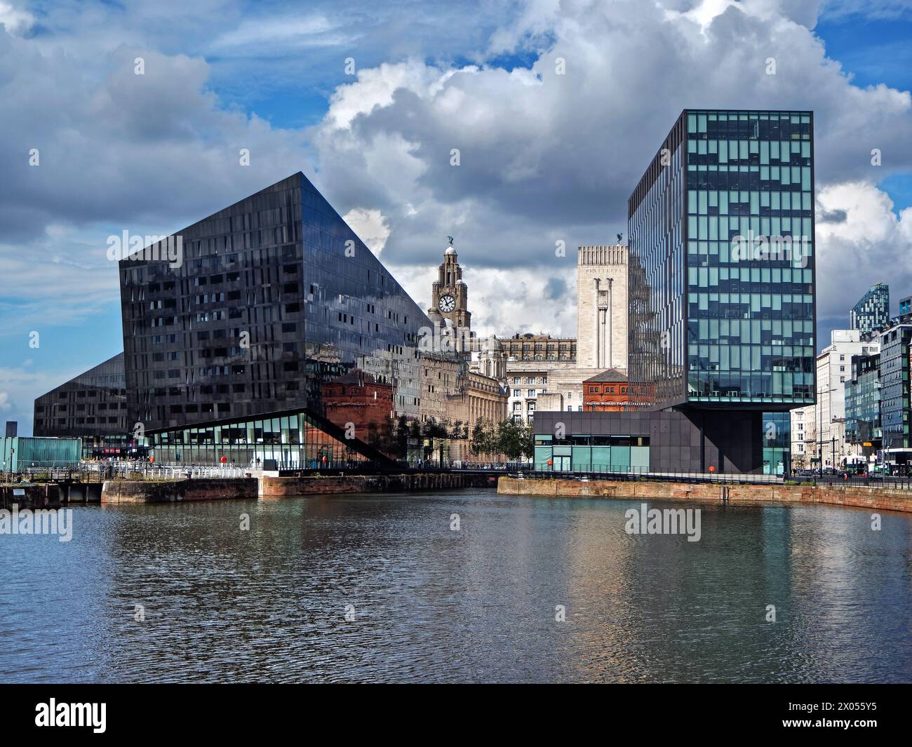UK, Liverpool, Canning Dock and Waterfront Buildings Stock Photo - Alamy