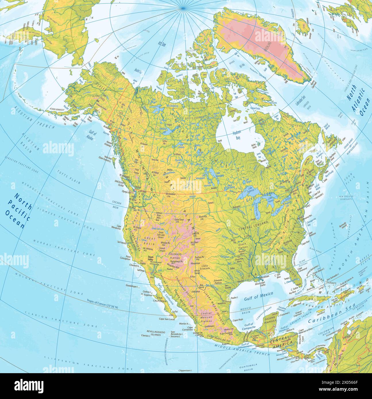 Detailed physical map of North America Stock Vector Image & Art - Alamy Detailed physical map of North America Stock Vector Image & Art - Alamy