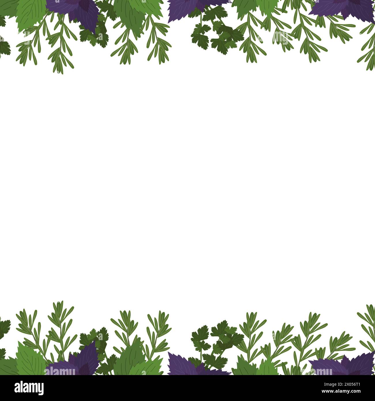 Fresh greens frame concept of healthy eating. Menu design cafe ...