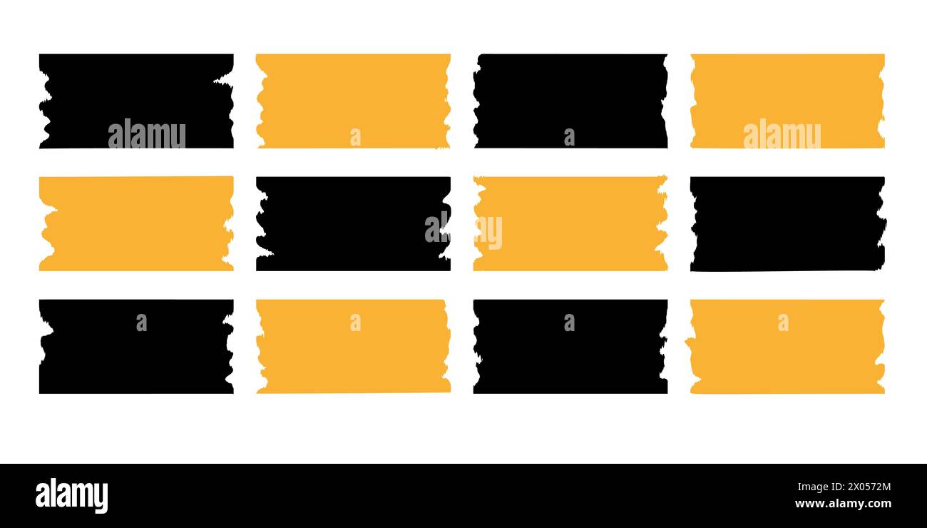 Blank torn, tear cut rectangles. Vector icons set Stock Vector Image ...