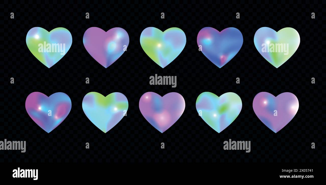 Rainbow gradient heart in Stock Vector Images - Alamy