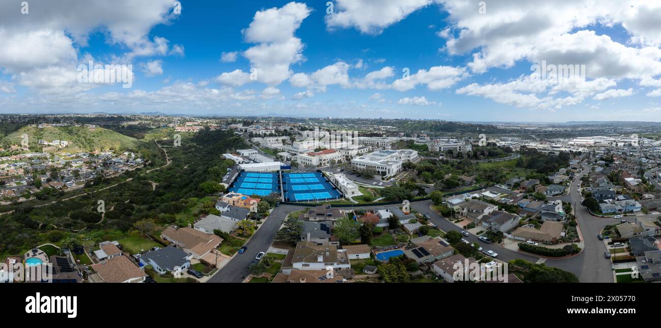 University of San Diego in Alcalá Park sits atop the edge of a mesa ...
