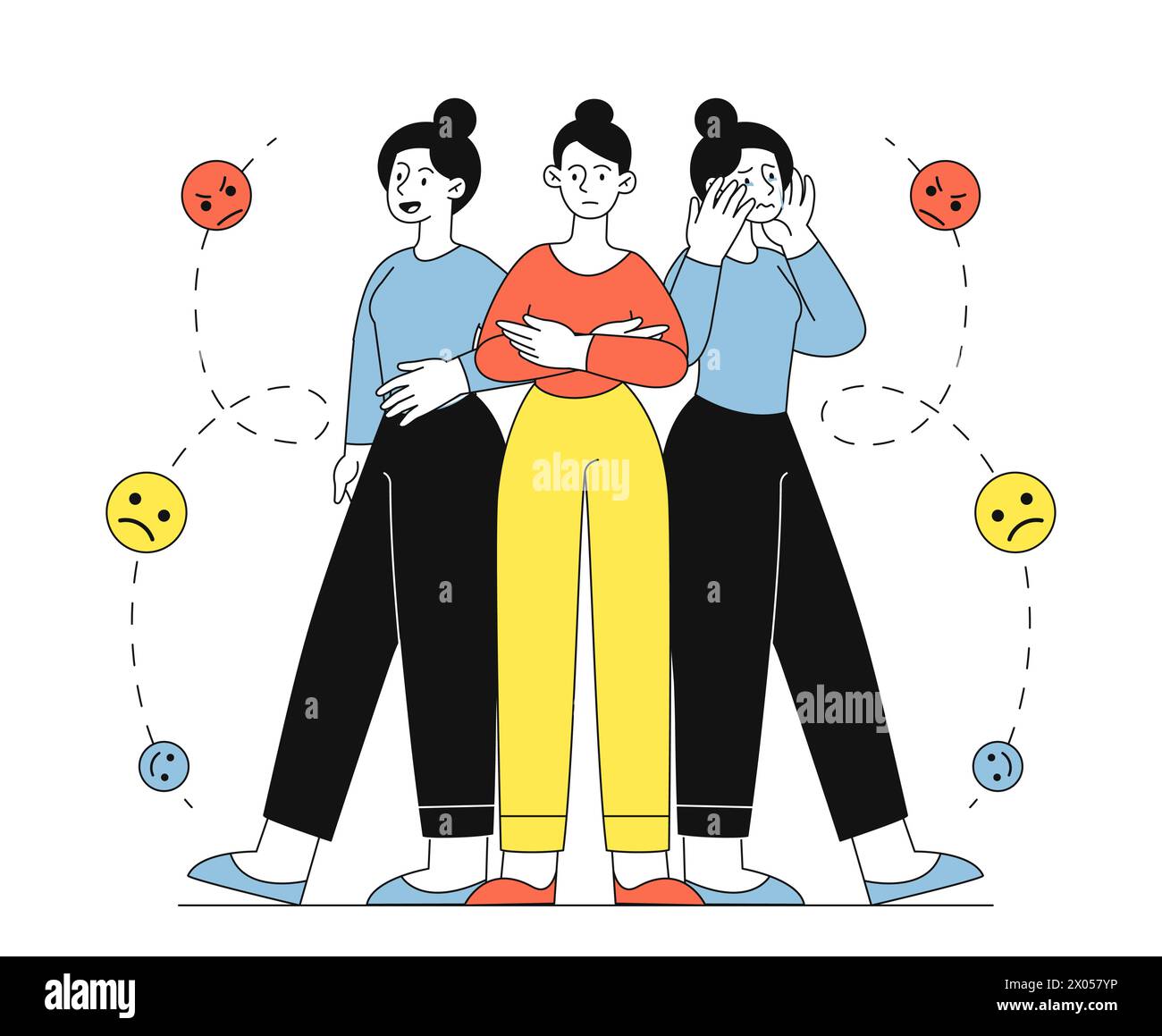 Bipolar affective disorder bpad Stock Vector Images - Alamy
