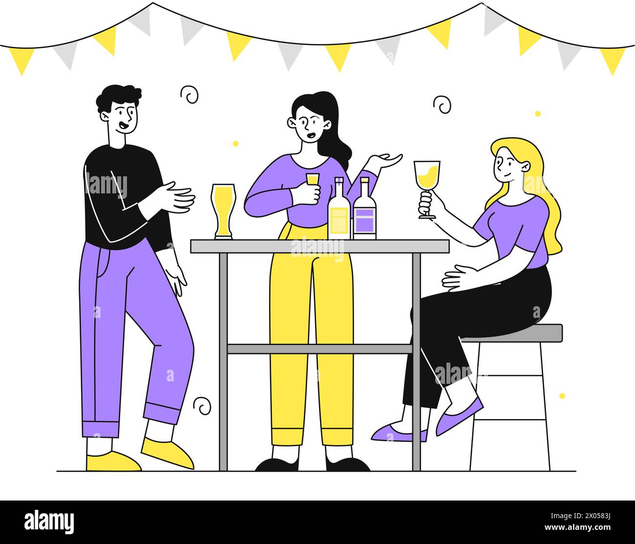 Student bar drinking Stock Vector Images - Alamy