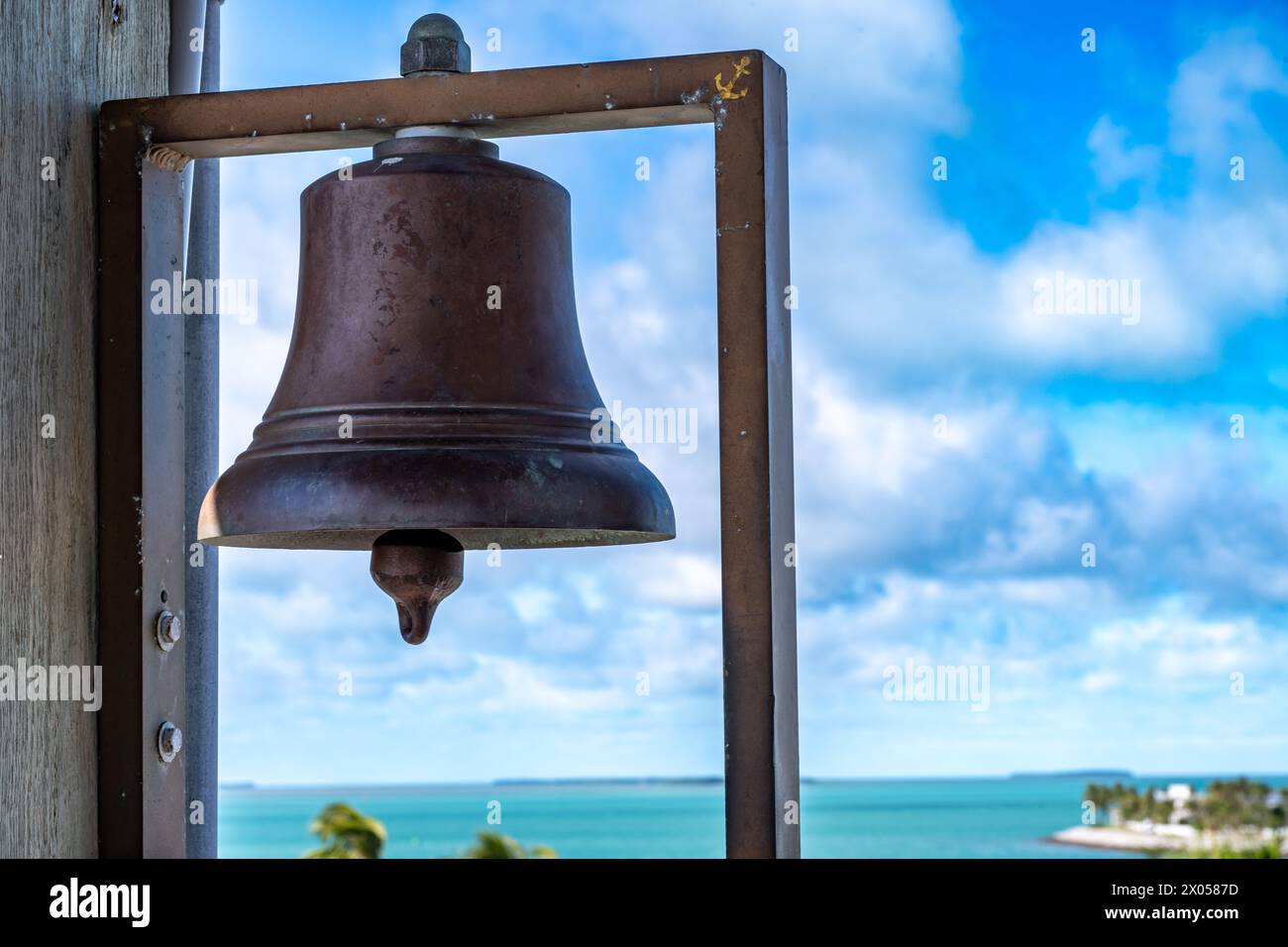 Key West, Florida, USA - 2.19.2024: Signal bell in the tower at the ...