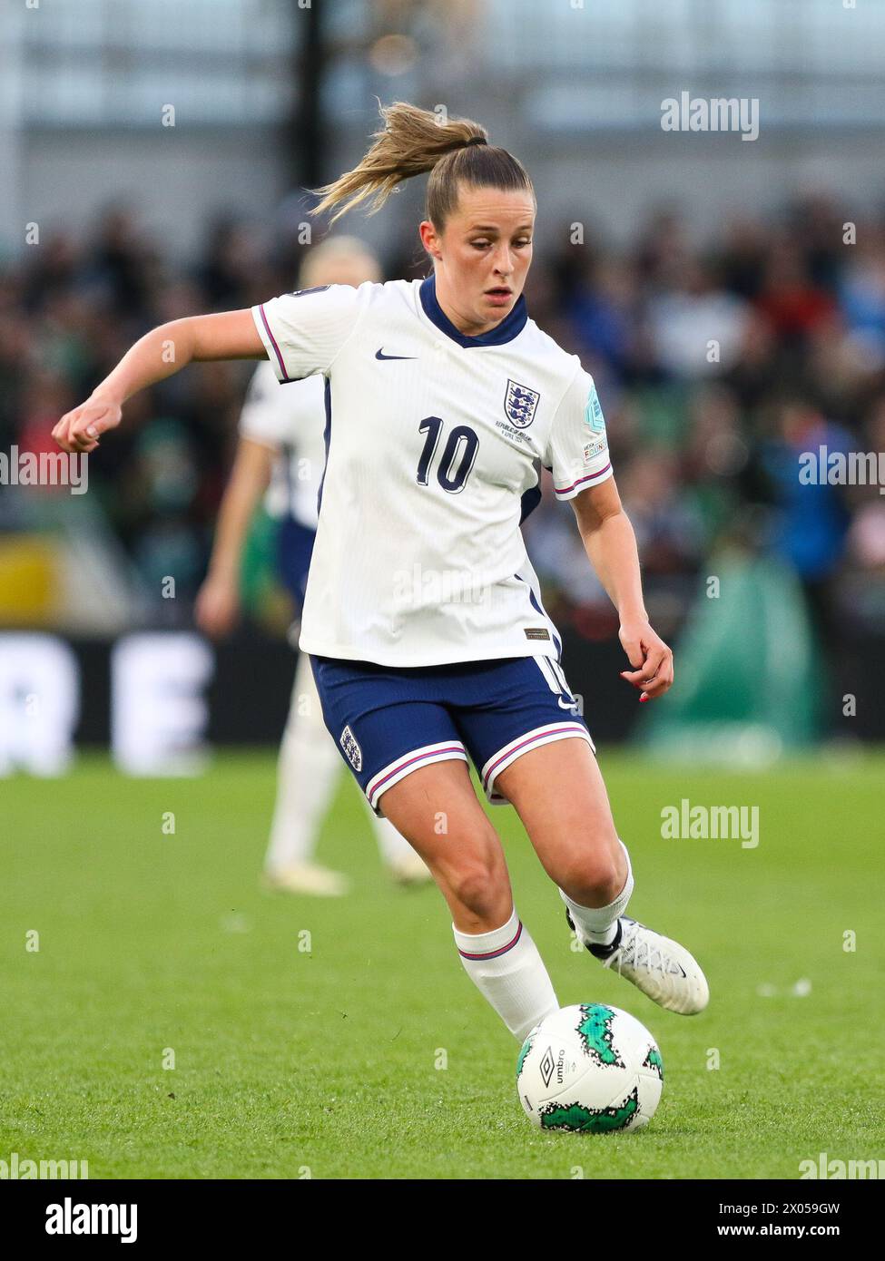 Aviva Stadium, Ireland. 9th Apr, 2024. Ella Toone (10) Midfielder for ...