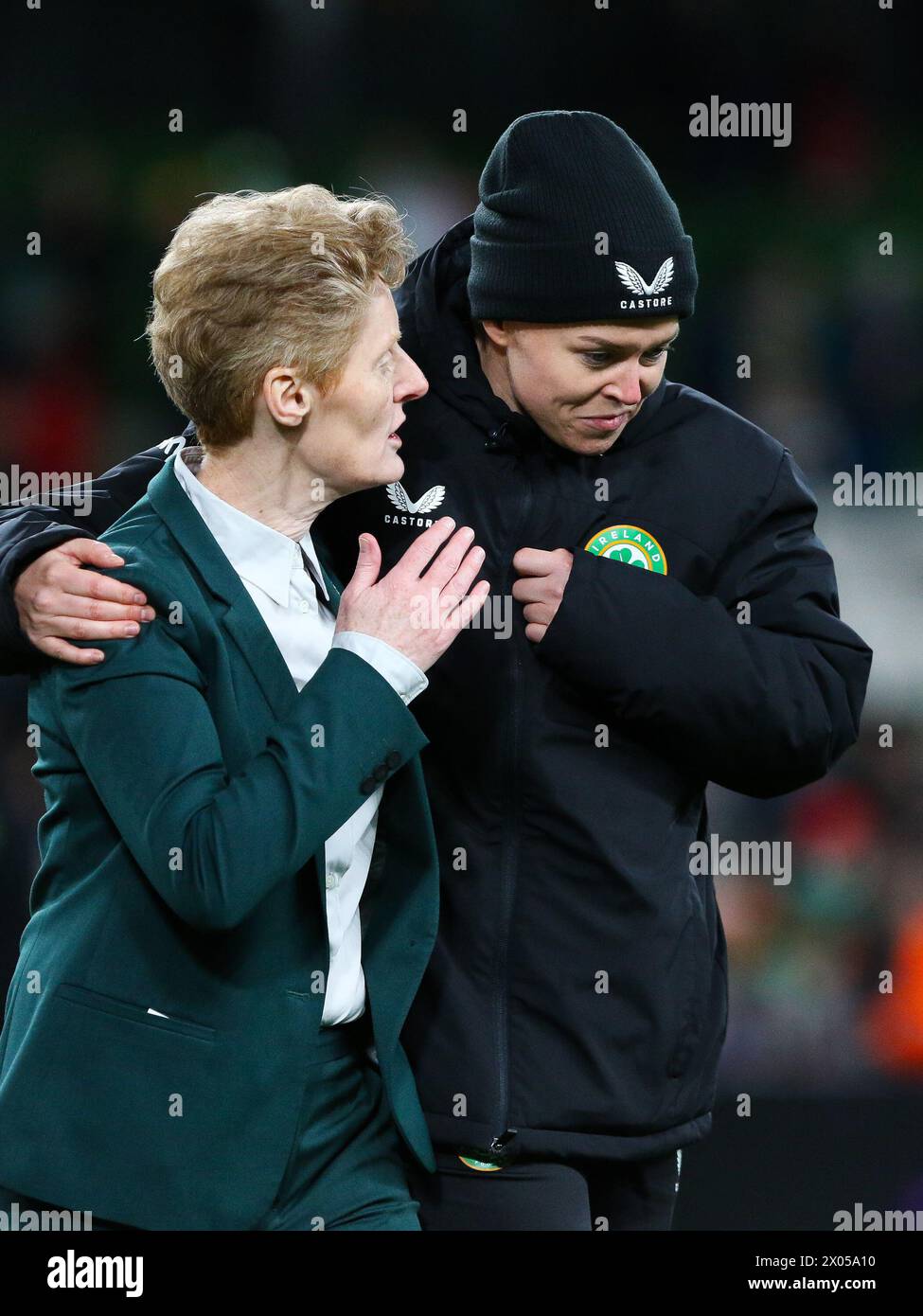 Aviva Stadium, Ireland. 9th Apr, 2024. Vera Pauw head coach for Ireland ...