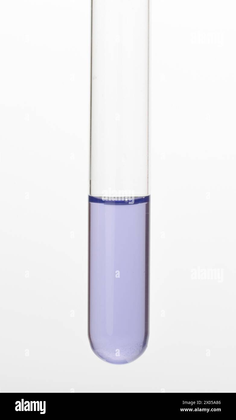 Biuret reagent reacting with protein Stock Photo - Alamy