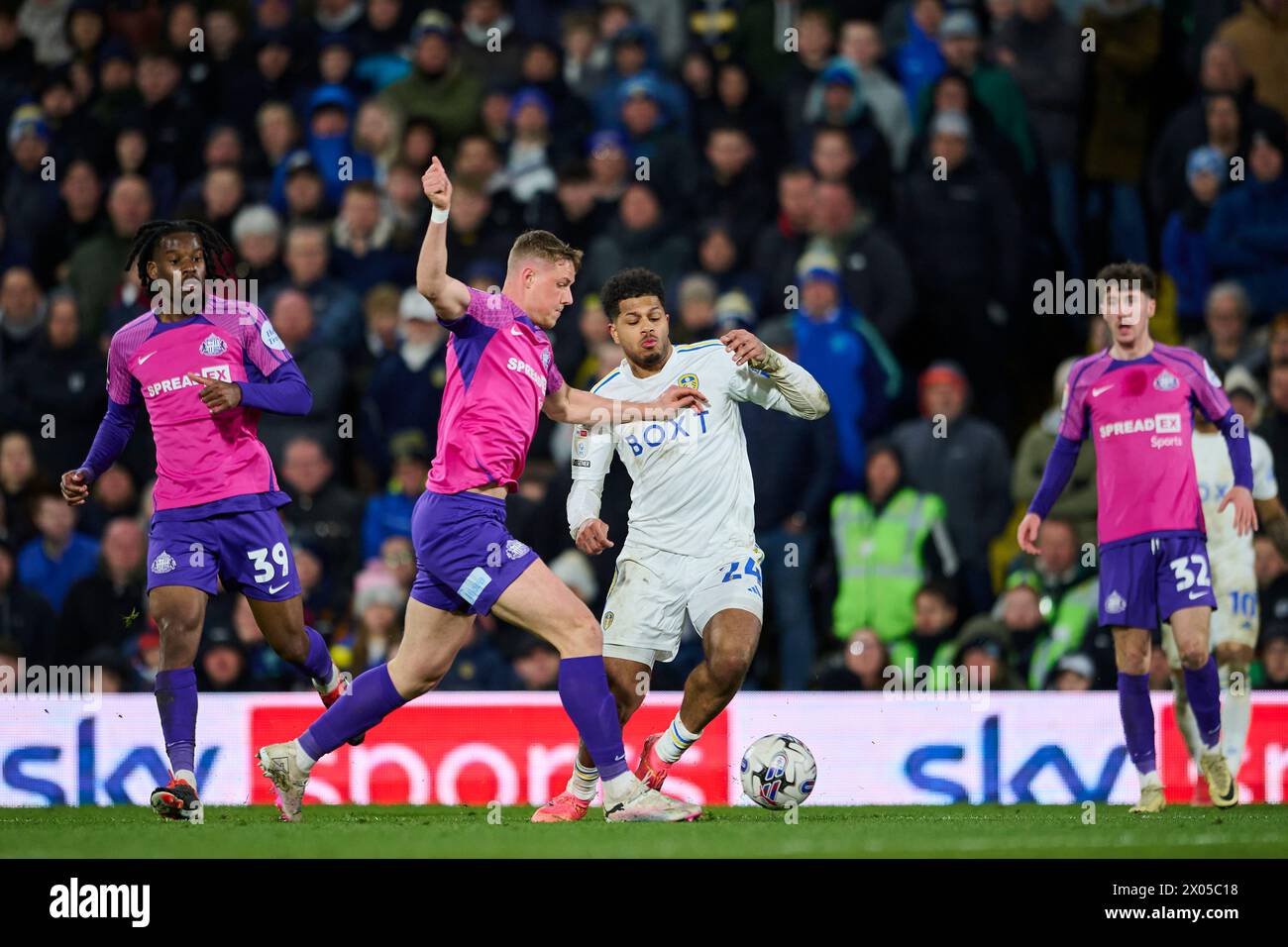 LEEDS, ENGLAND - APRIL 09: Daniel Ballard Centre-Back of Sunderland FC ...