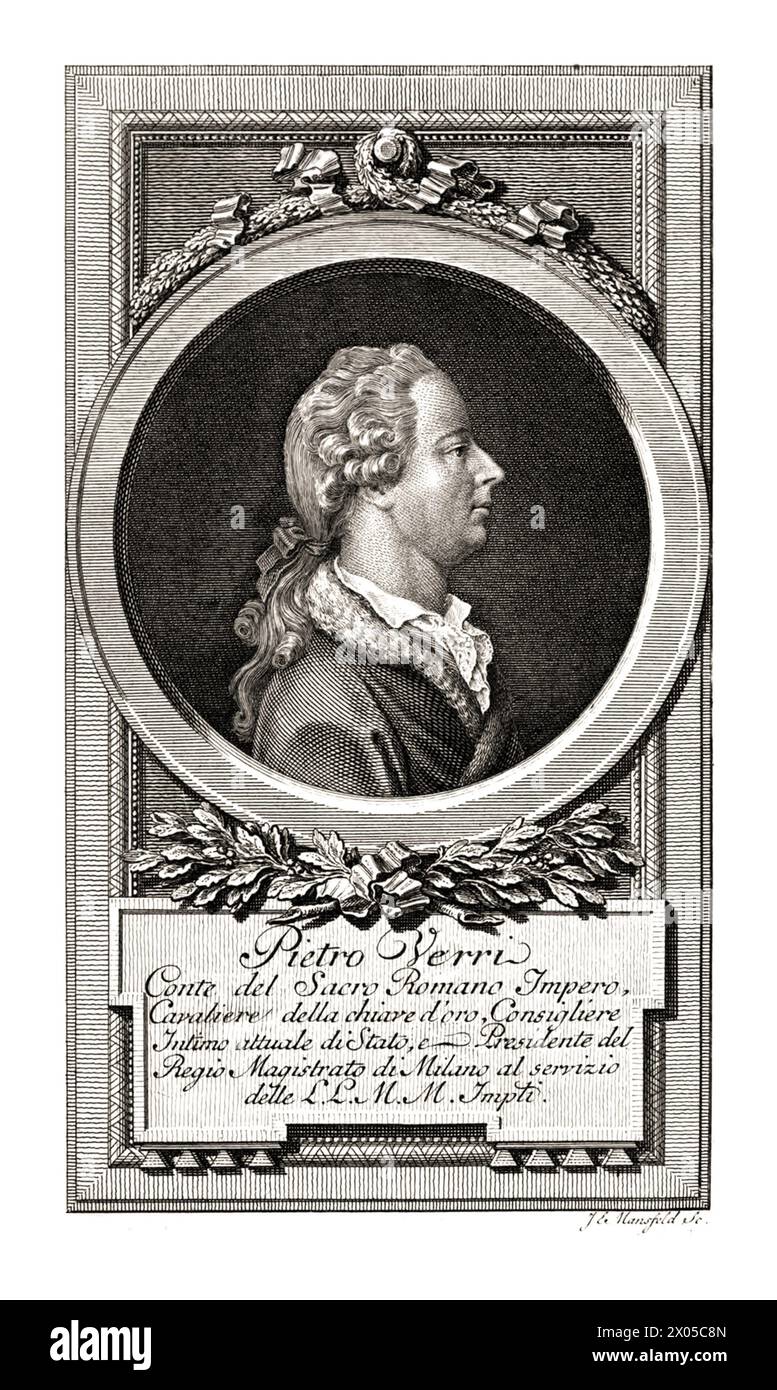 1763 c., Milano , ITALY : The italian Illuminist nobleman , writer ...