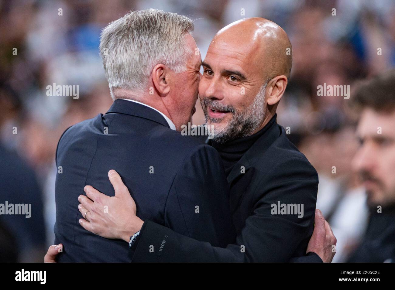 Madrid, Madrid, Spain. 9th Apr, 2024. Carlo Ancelotti (L), coach of ...