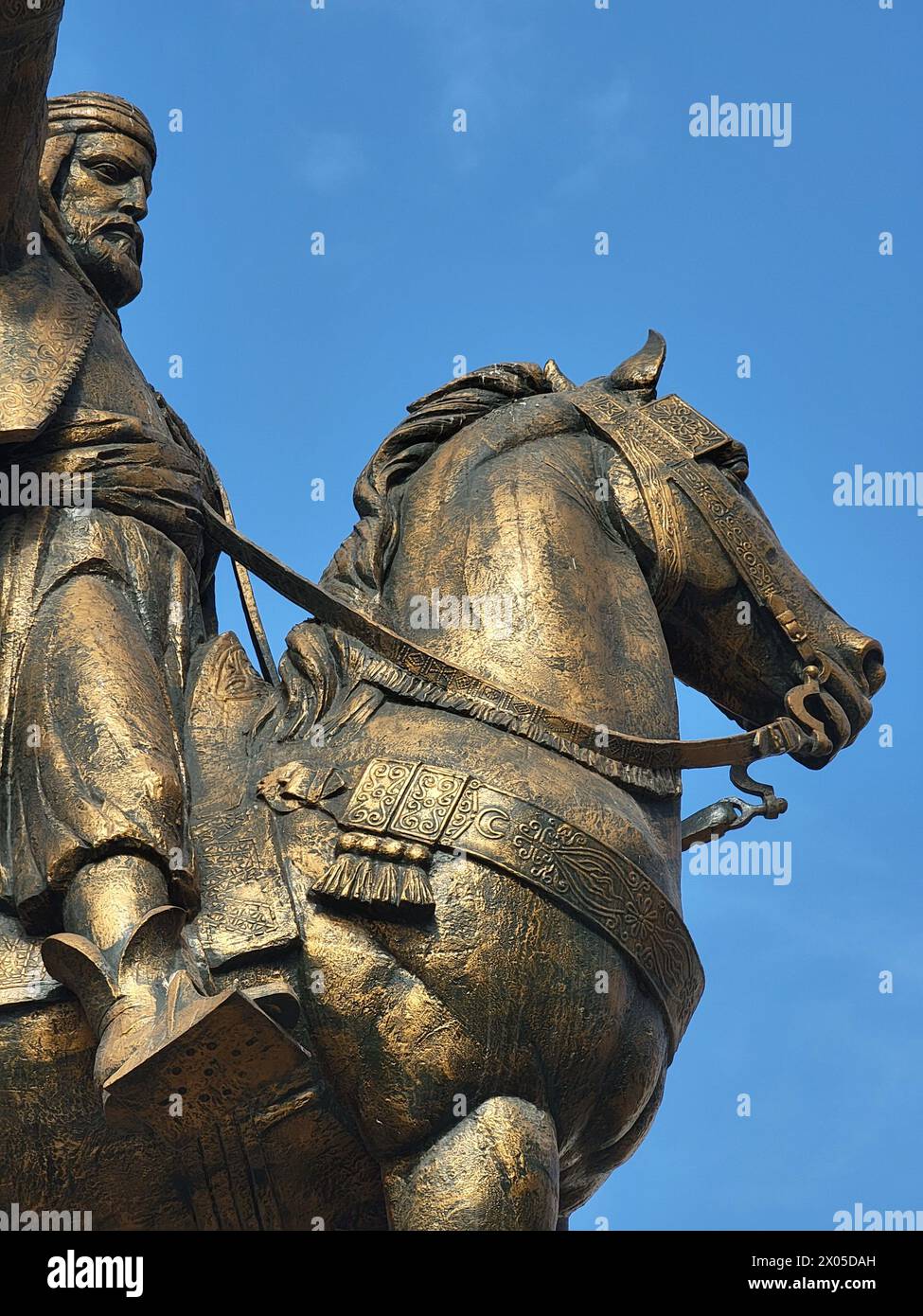 Statue of Emir Abdelkader at EL Amir Abdelkader square in downtown Algiers Algeria Stock Photo ...
