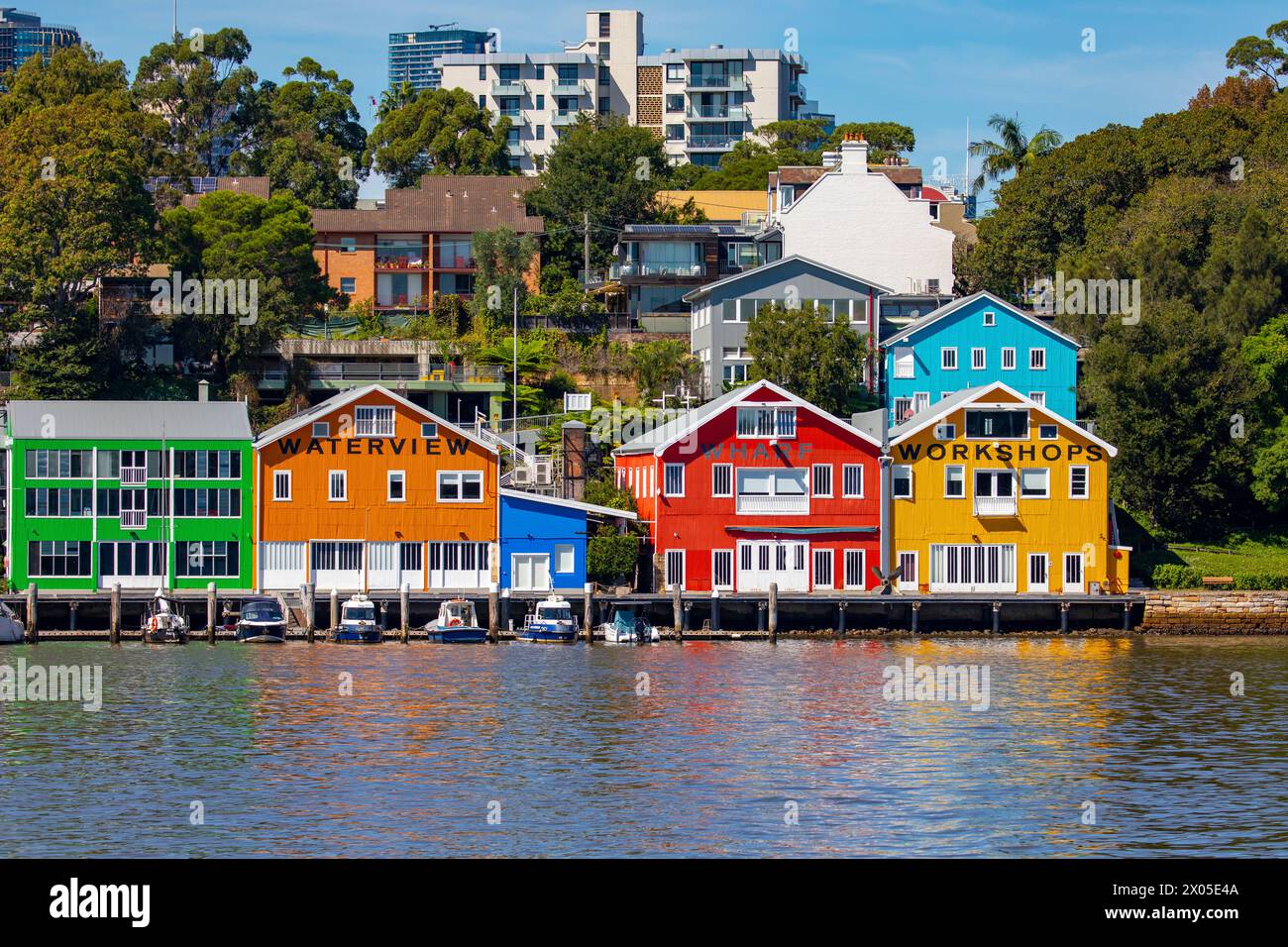 Balmain, Sydney the heritage and historic brightly coloured Waterview ...