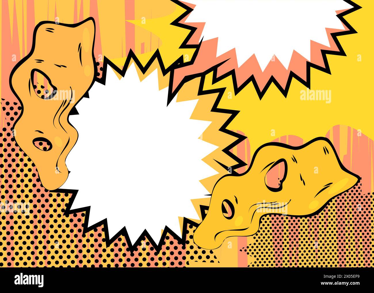 Vintage Cartoon Backgrounds, comic book backdrop. Retro vector comics ...