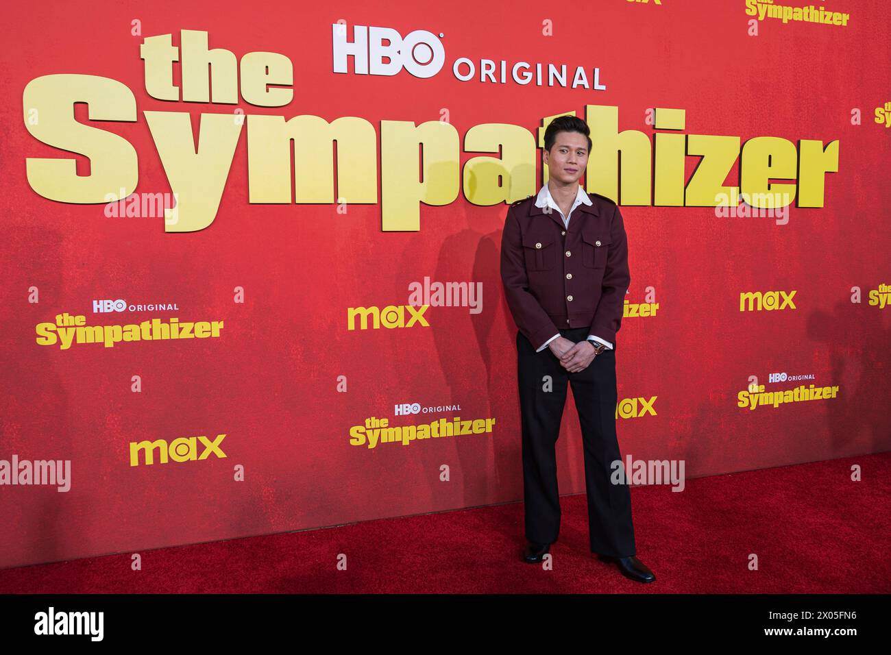 Hoa Xuande arrives at the premiere of "The Sympathizer" on Tuesday ...