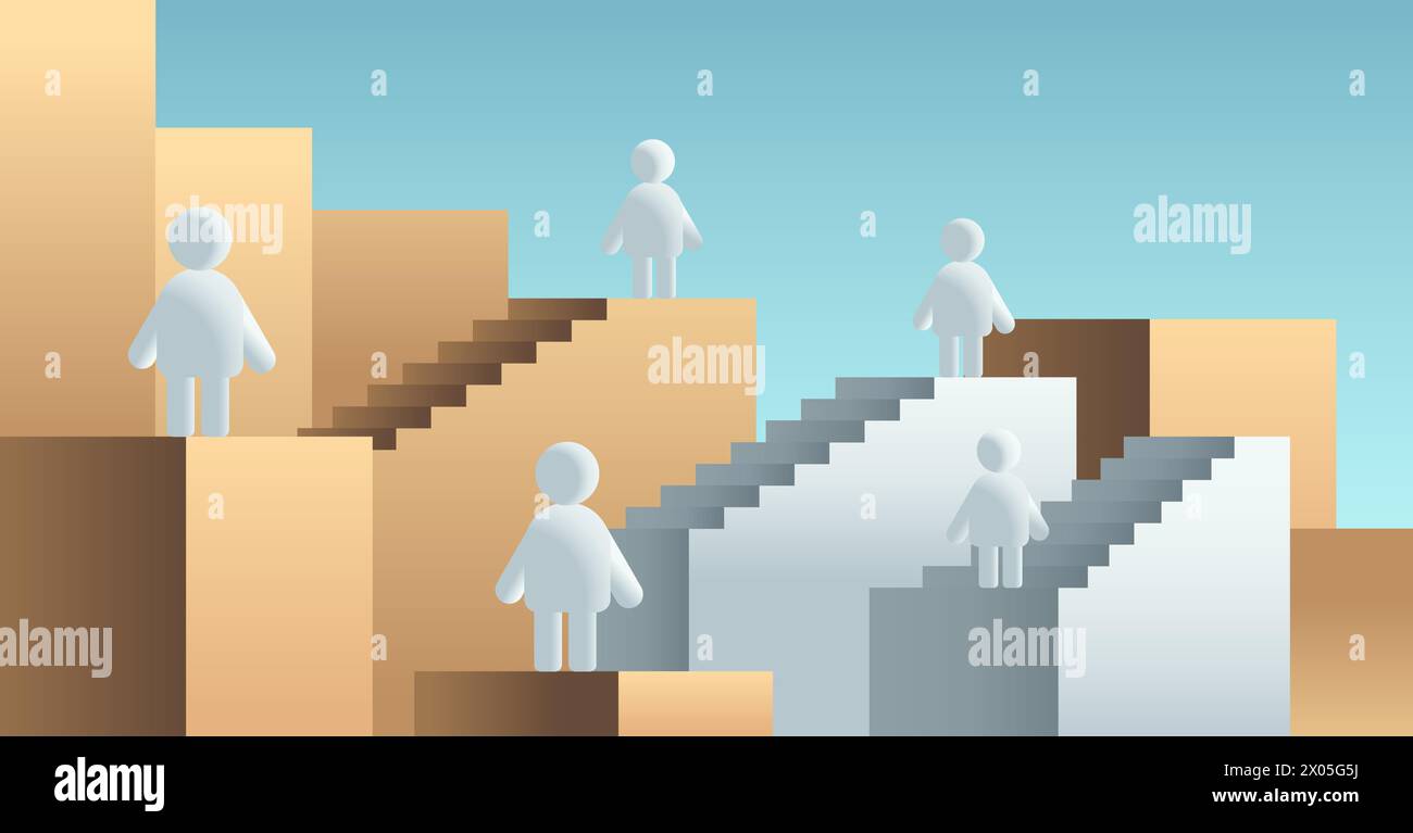 people icons person symbols human figures climbing stairs leadership ...