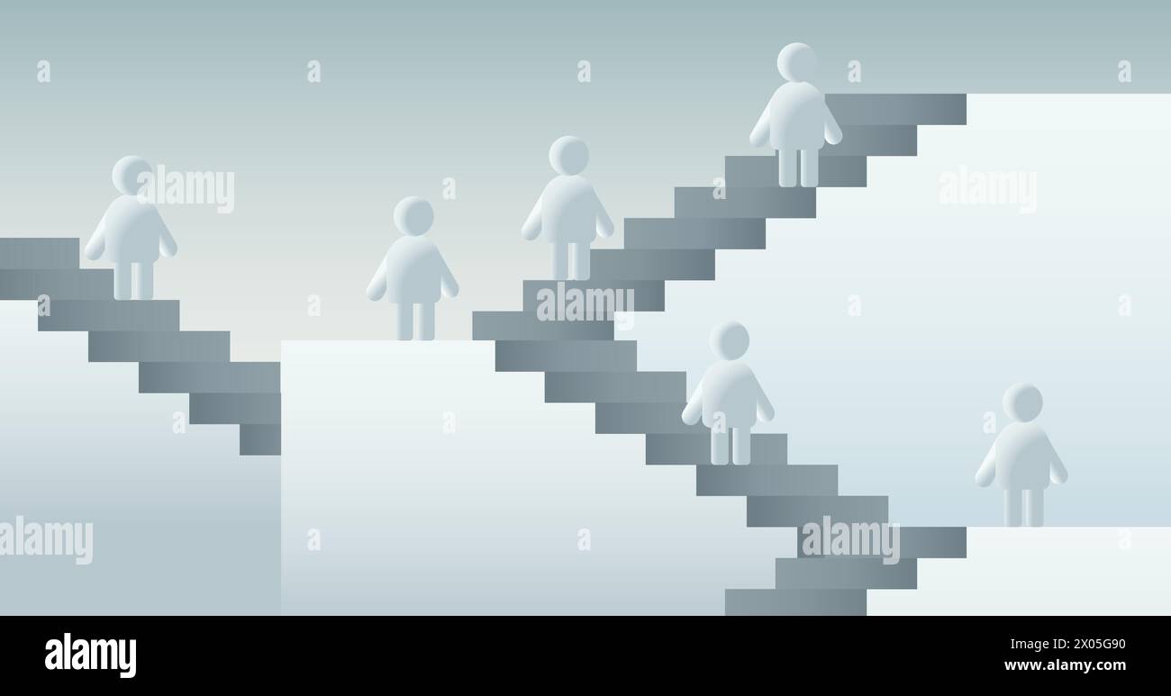 people icons person symbols human figures climbing stairs leadership ...