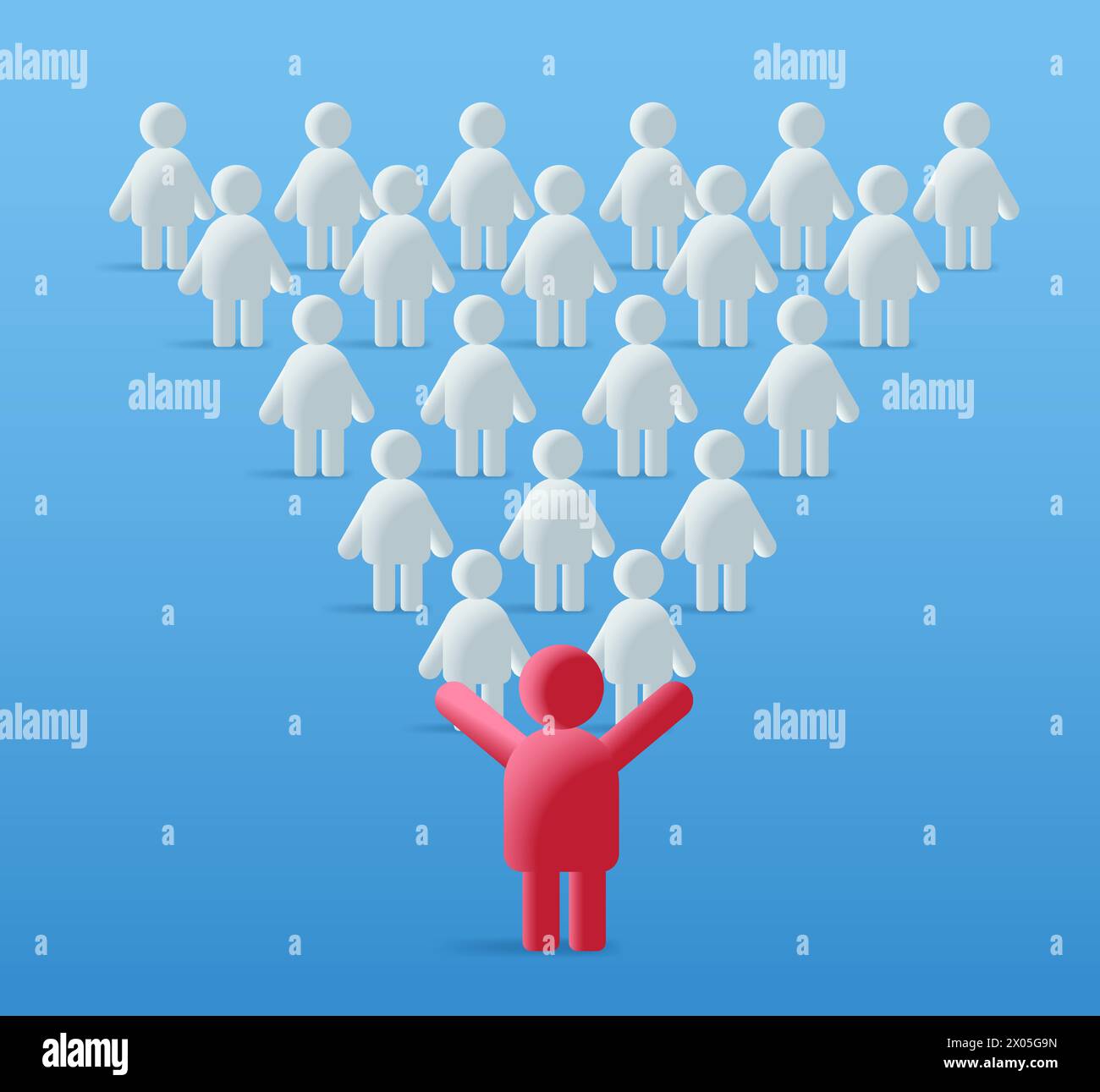 people icons group in pyramid shape person symbols for infographic ...