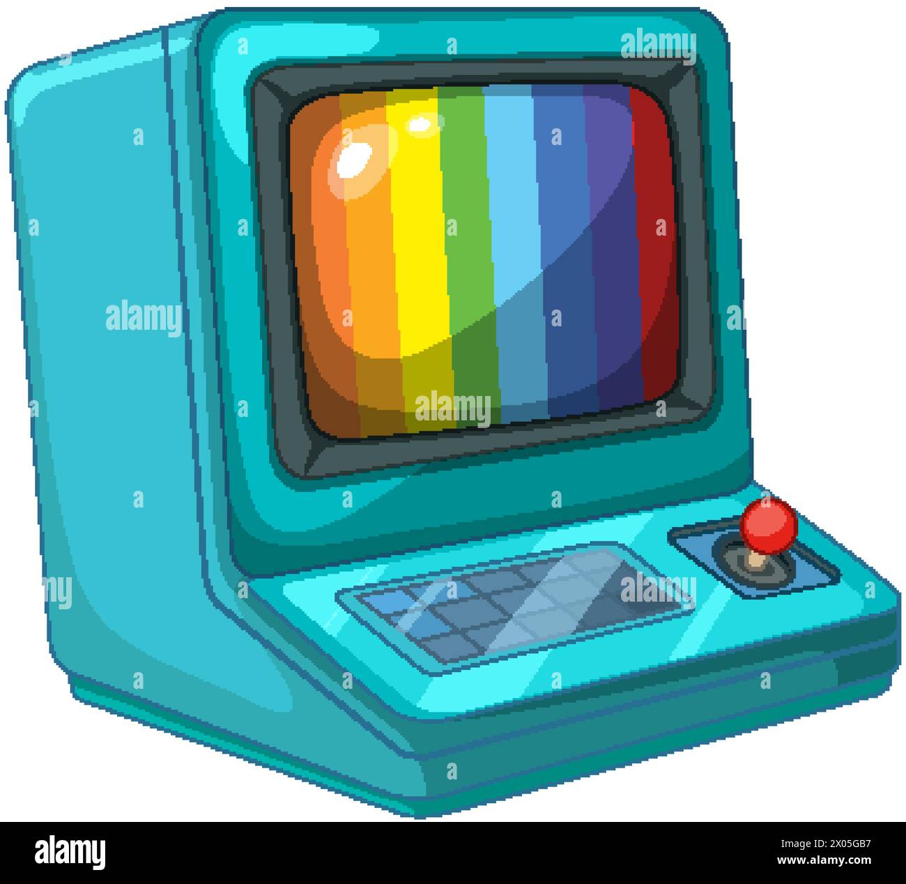 Colorful vintage TV with rainbow screen Stock Vector Image & Art - Alamy