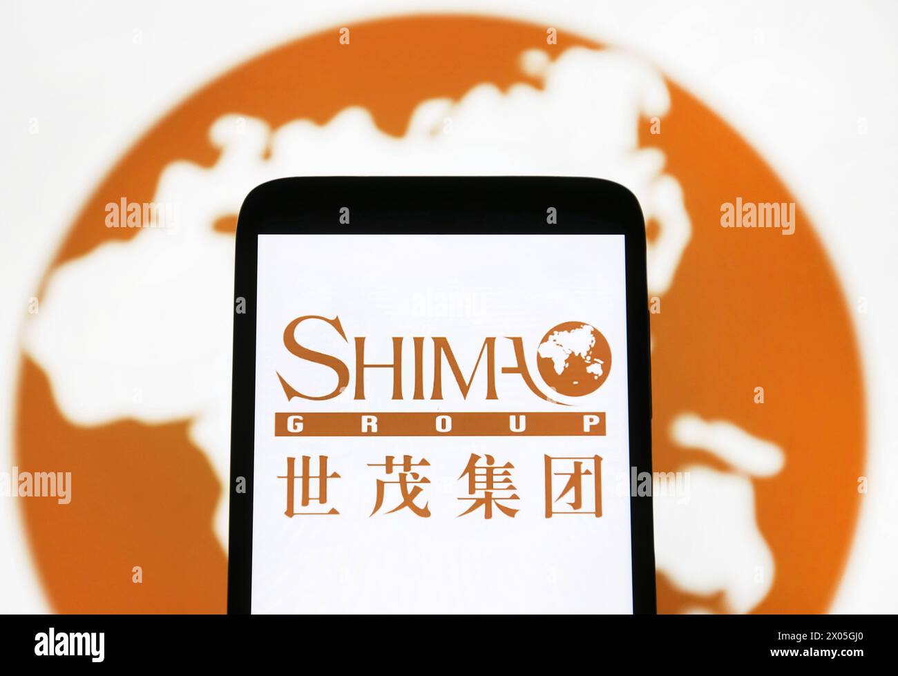 Ukraine. 09th Apr, 2024. In this photo illustration, a Shimao Group Holdings Limited logo is ...