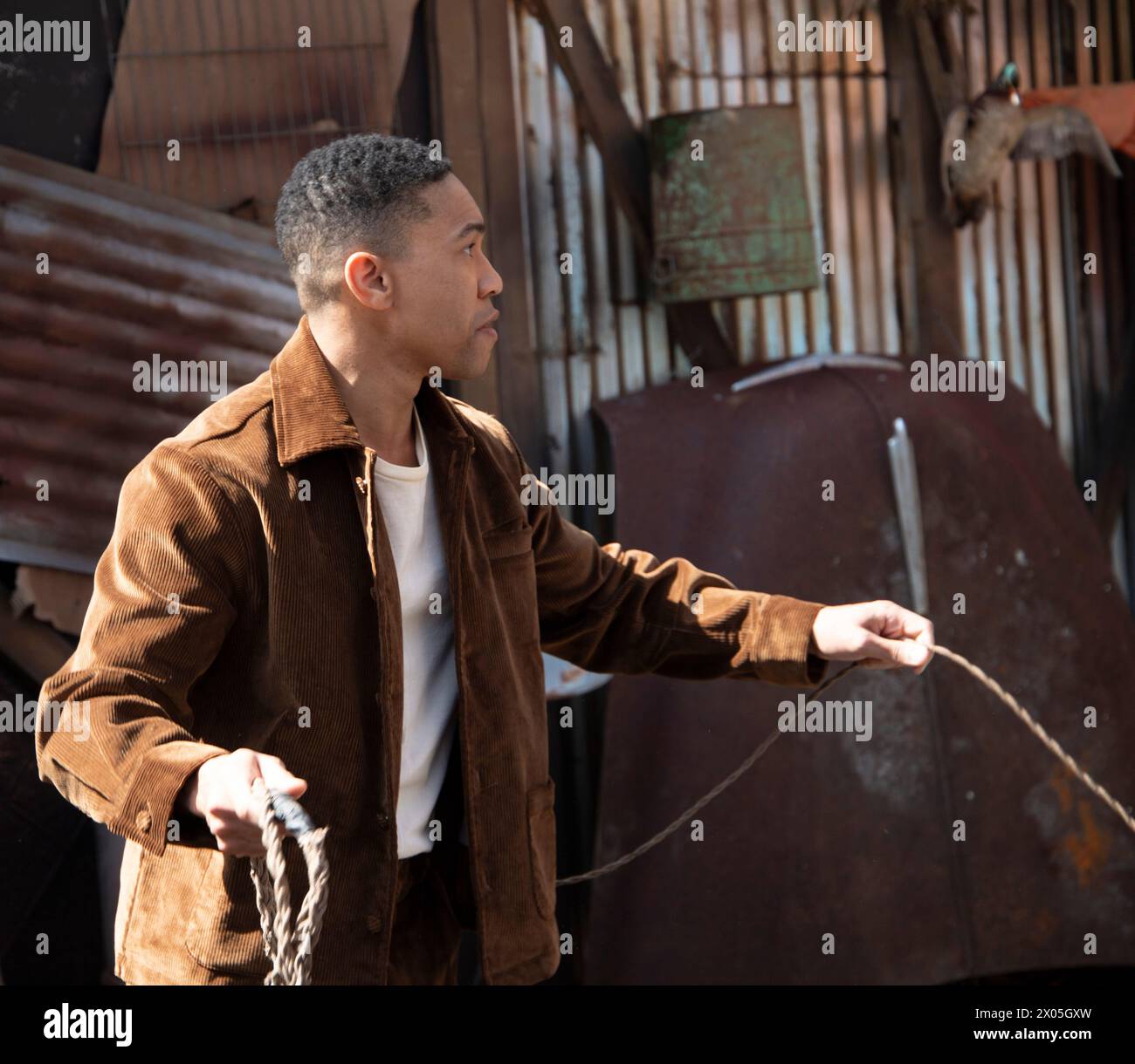 Austin, TX. Mar. 8, 2023. Fallout stars Walton Goggins and Aaron Moten ...