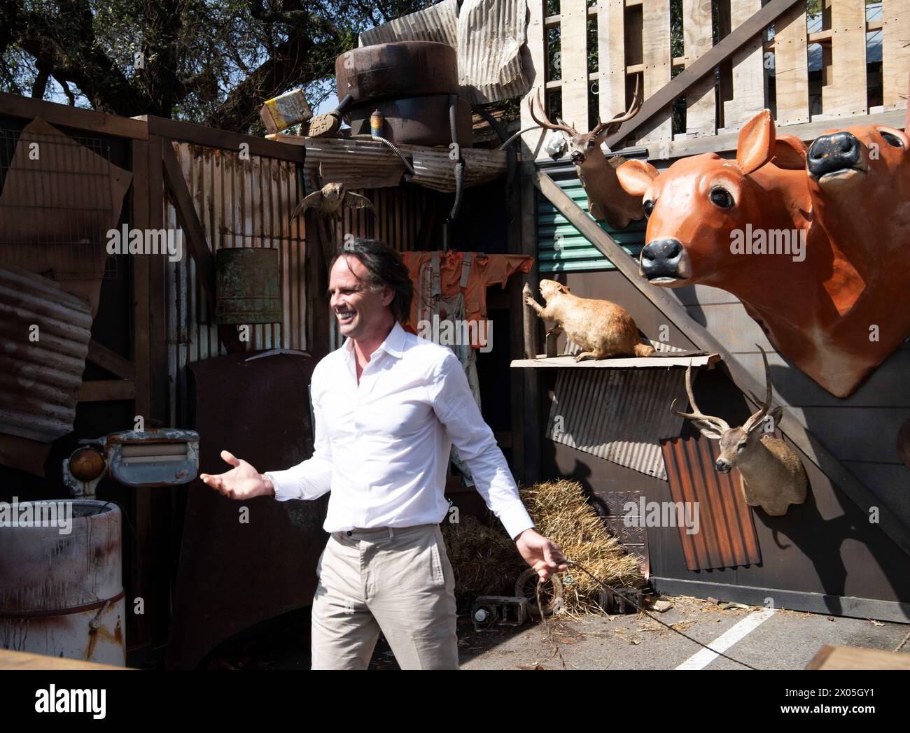 Austin, TX. Mar. 8, 2023. Fallout stars Walton Goggins and Aaron Moten ...