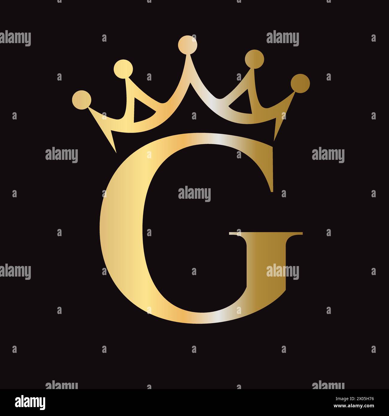 Letter G Crown Logo for Queen Sign, Beauty, Fashion, Star, Elegant ...