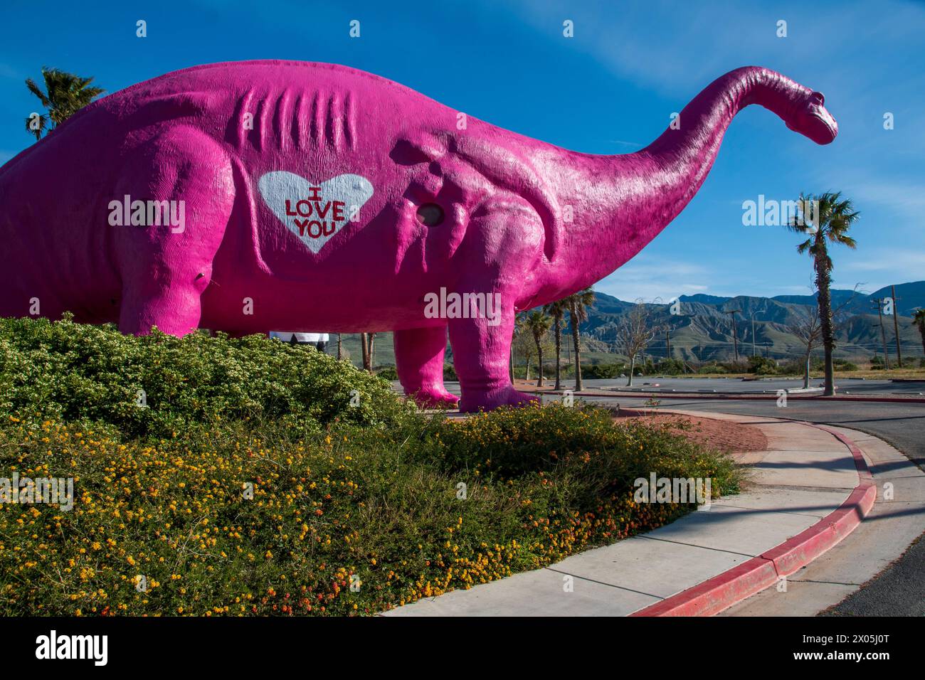 These colorful dinosaurs are a roadside attraction along Interstate 10 ...