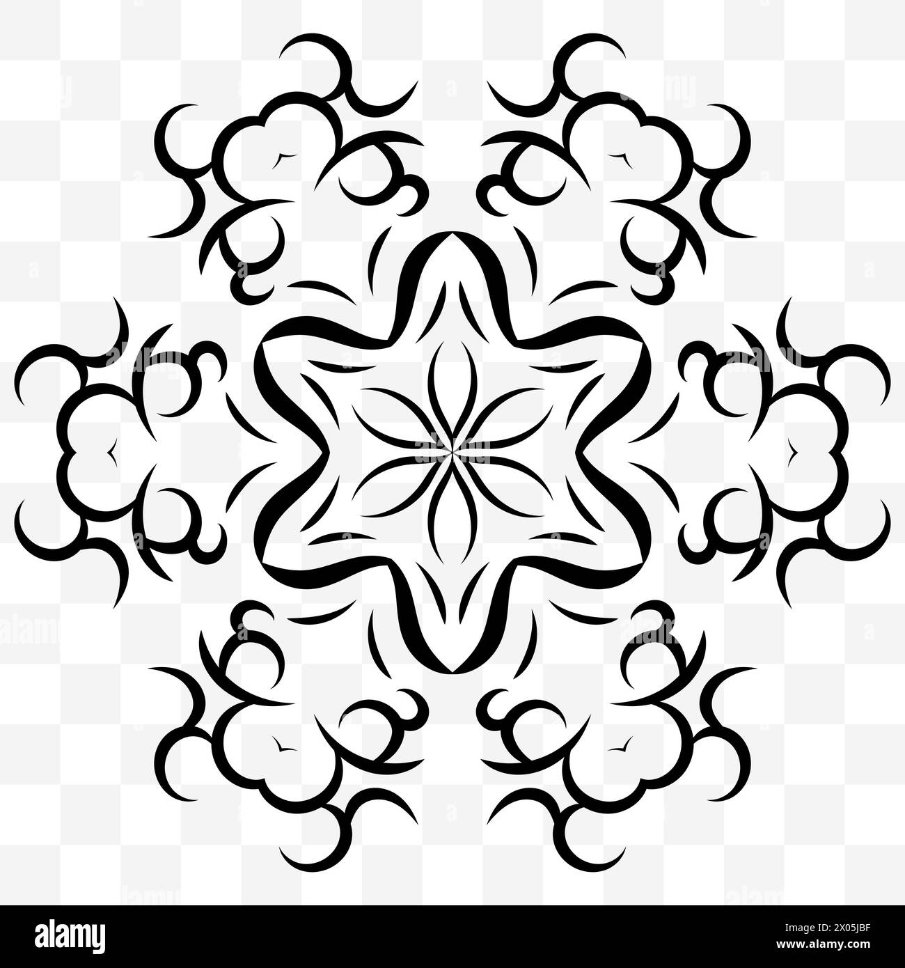A universal symmetrical element for a pattern. Original ornament ...