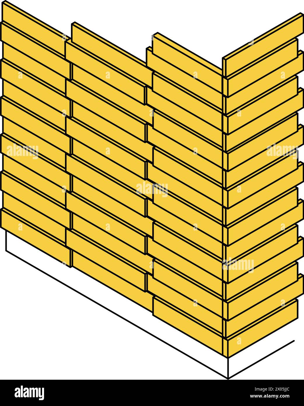 Residential renovation, exterior tiling, simple isometric illustration ...