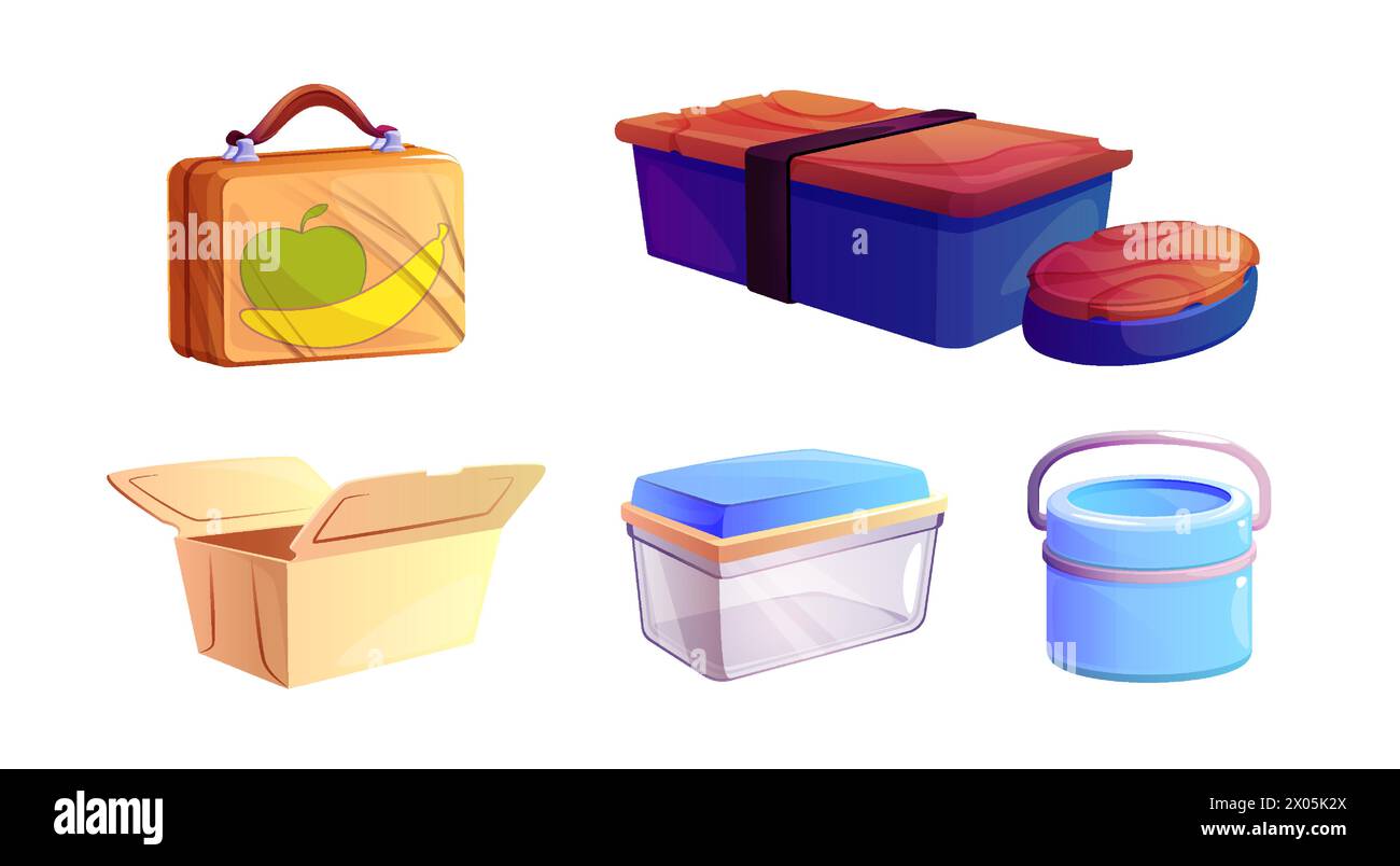 Nutritious lunchbox Stock Vector Images - Alamy