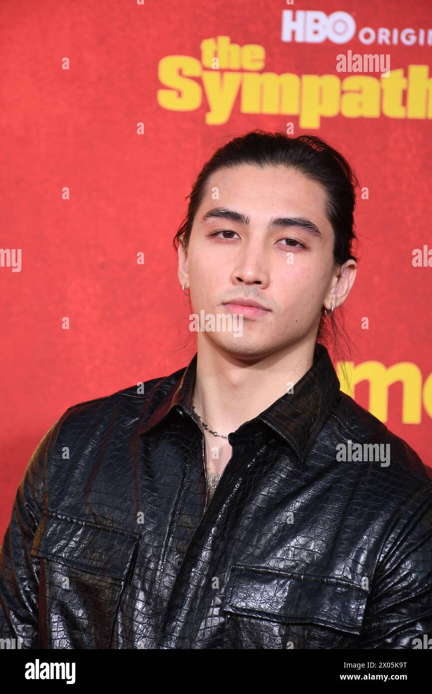 Los Angeles, California, USA 9th April 2024 Actor Sebastian Amoruso ...